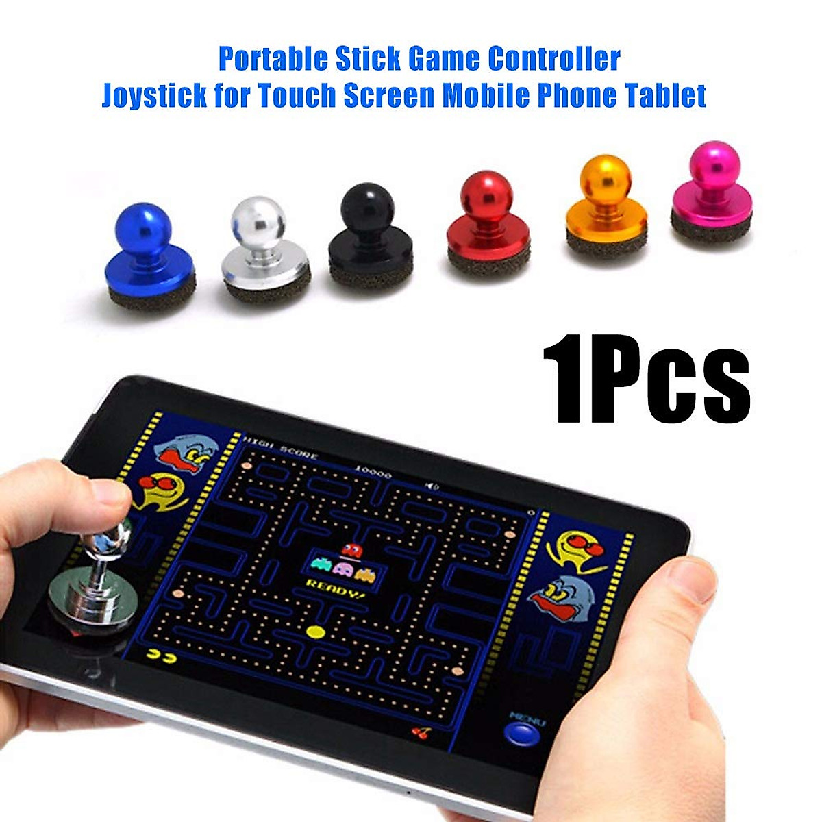 schicj133mm Lightweight Stick Play Controller Joystick for Touching Diaplay Screen Movable Silver