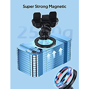 Amicus Magnetic CD Slot Phone Mount, Compatible for Magsafe, CD Player Cell Phone Holder with Strong Magnet, Car Phone Mount Compatible with iPhone 14 13 12 Pro Max All Phones