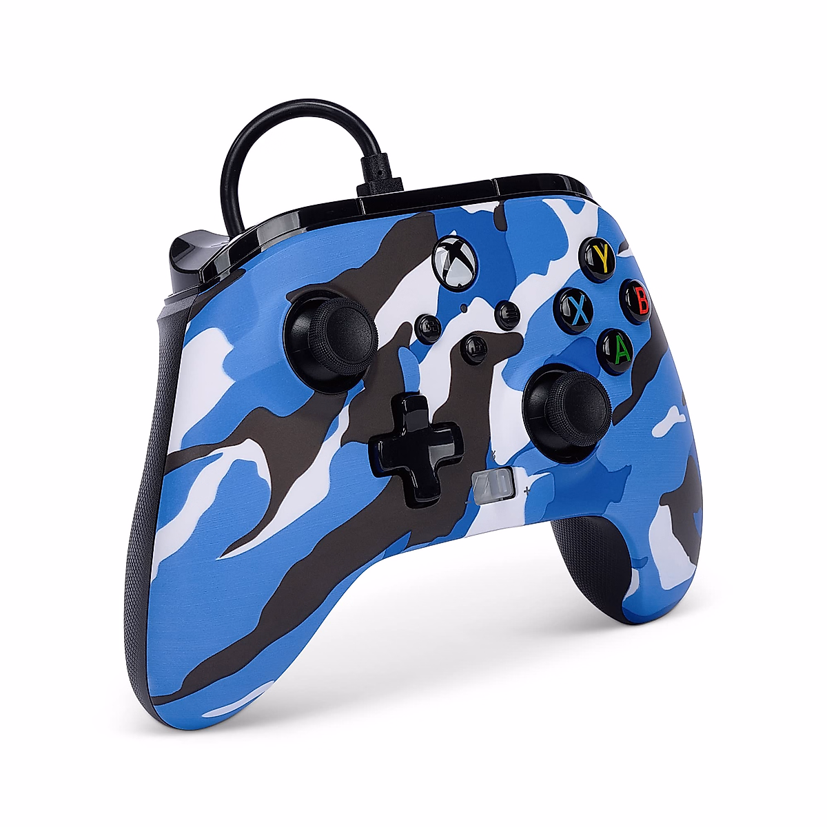 PowerA Enhanced Wired Controller for Xbox Series X|S - Blue Camo, Officially Licensed for Xbox