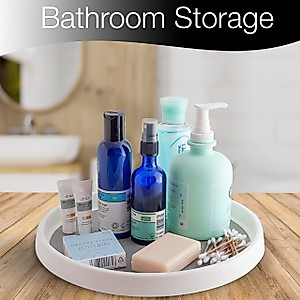 RUAFOX 12” Lazy Susan Turntable Non- Skid Revolving Organizer - Kitchen Pantry Revolving Space Tidy – Keeps Produce, Condiments, Spices and More, Organized (Pack of 5)