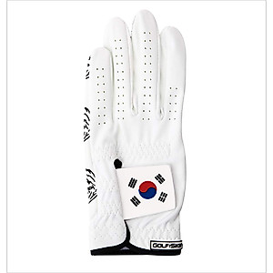 GOLFSKIN Golf Gloves for Women Korean Flag Design (Large)