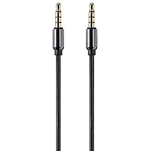 Monoprice Onyx Series Auxiliary 3.5mm TRRS Audio & Microphone Cable, 6ft - (118633) Black