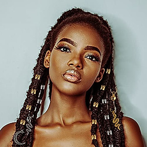 WNJ Hair Clip, 241pcs Dreadlock Jewelry for Women Braids, Hair Accessories with Metal Gold Rings, Cuffs, Clips for Hair Decorations