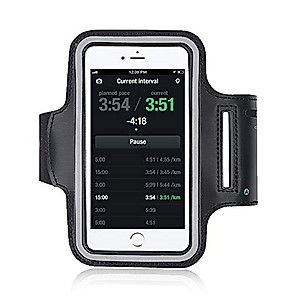 Tram Water Resistant Arm Band for Running, Hiking and Walking Fits iPhone X/XR/Xs Max 8 7 6/6s Plus. Also Samsung Galaxy S9 + S8/S7/S6 (Black, 4.7)