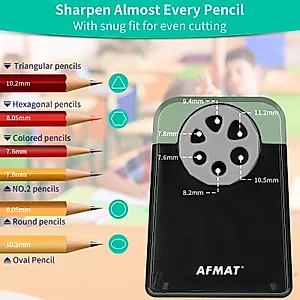 Single-Hole Pencil Sharpener+6-Hole Electric Pencil Sharpener