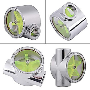 Tungsten Alloy Water Indicator, G1/4" Standard Female to Female Thread Computer Water Cooling Indicator, for PC Water Cooling System