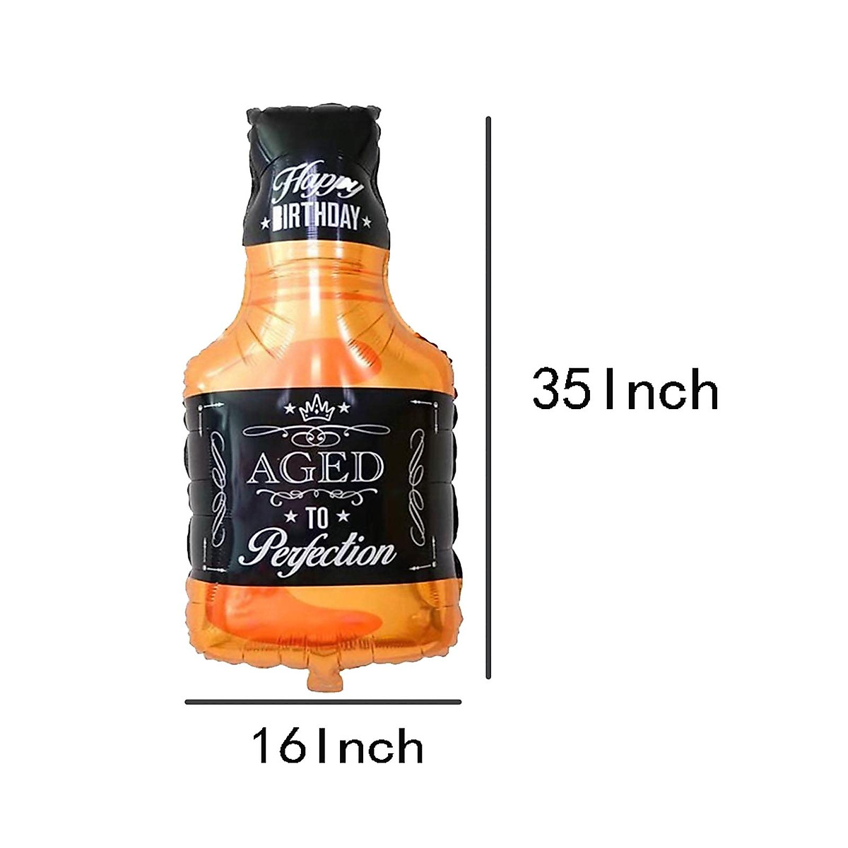 2pcs Whiskey Bottle Beer Foil Balloon for Beer Party and Birthday Party Decoration