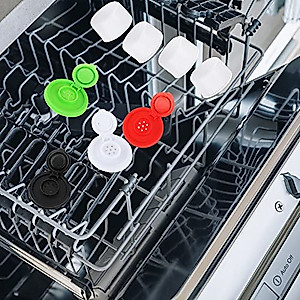 4 Pcs Salt and Pepper Shakers Set Mini Plastic Pepper Shaker with Lid Damp Proof Popcorn Containers Clear Spice Jars Salt Shaker for Travel Camping Picnic Lunch Dining Kitchen (Colorful, Small)