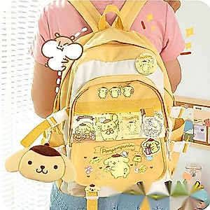 juju Pompompurin Bag Cute Kawaii Stuff - Kawaii Accessories Pompompurin Stuff - Pompompurin Accessories Backpack Cute Backpacks for Adults - Kawaii Bag Japanese Backpack