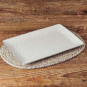 Pfaltzgraff Chateau Serve Platter, 14.25 Inch, Blue and White,Cream