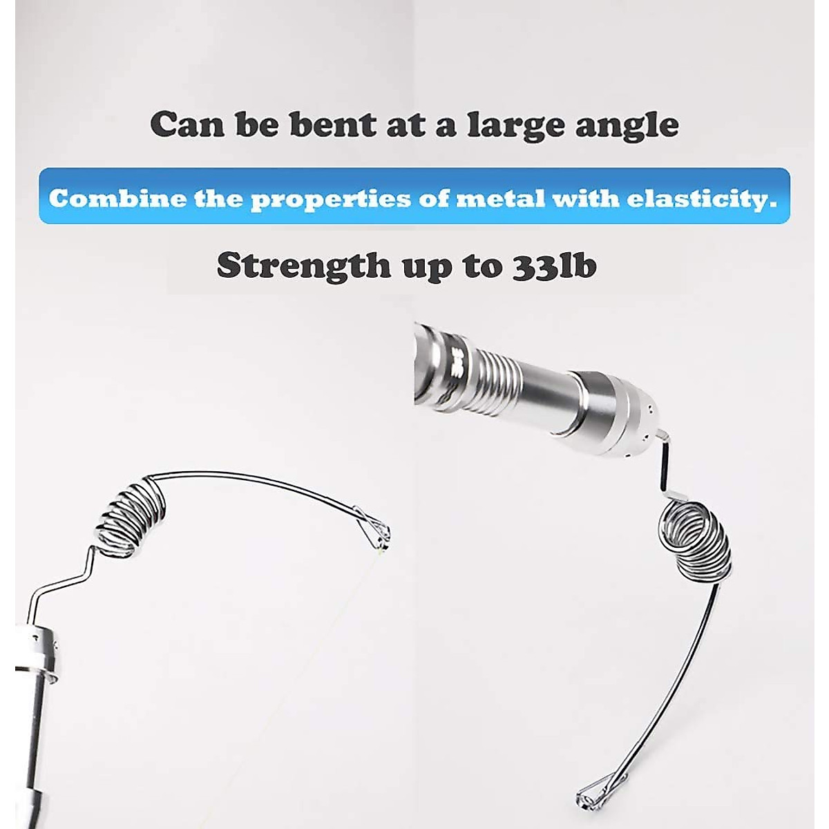 JOTOUCH 6 Coil Portable Mini Elastic Fishing Rod Aluminum Alloy Handle Fishing Pole for River, Lake, Reservoir, Ice Fishing and So On