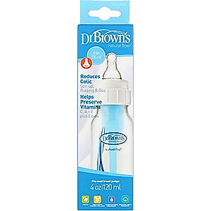 Dr Browns Natural Flow Standard Baby Bottle, 4 Ounce -- 3 per case.