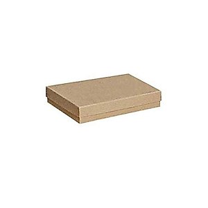 SSWBasics Cotton Filled Two-Piece Kraft Jewelry Boxes - 5¼” x 3¾” x 7/8" - Case of