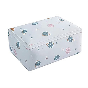 sjgtcmkj storage bag large capacity foldable, used to store clothes, quilts, blankets, sheets, socks, etc., with strong zipper, 1 pc, white