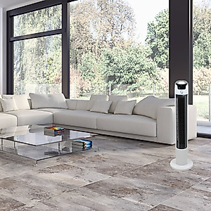 Genesis Powerful 43 Inch Oscillating Tower Fan with Max Air Quiet Technology and Remote, White (G5TOWERFAN)