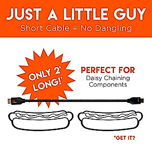 ECHOGEAR Short 2ft 4k HDMI Cable - Supports HDR, 4K & 120fps Refresh Rate On PS5, Xbox Series X, & Other Devices - 48gbps Bandwidth & Gold Plated Connections