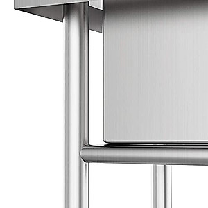 Bonnlo 3-Compartment 304 Stainless Steel Utility Sink Commercial Grade Laundry Tub Culinary Sink for Outdoor Indoor, Garage, Restaurant, Kitchen, Laundry/Utility Room - 39” W x 18” D x 40.2” H