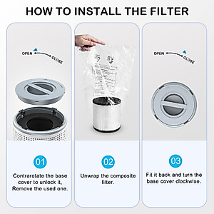 Air Purifiers for Bedroom Home Pets 800 Ft², Tailulu H13 True HEPA Air Filter Portable Air Purifier with 12dB Sleep Mode, Speed Control, Timer, Quiet Air Cleaner For Odor Dust Smoke Pollen AP050