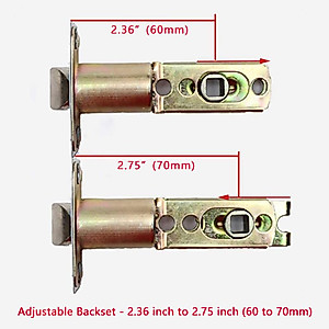 JIANLEI Door Lever Passage, Door Handle, Zinc Alloy Material, Three-bar Handle Lock, Twist 45 ° to Unlock, Heavy Hand Lock, Reversible for Right & Left Side(Silver-Passage, Curved)