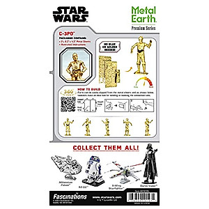 Metal Earth Premium Series Star Wars C-3PO 3D Metal Model Kit Fascinations