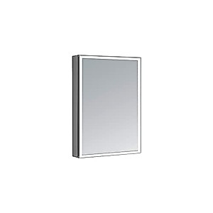 AQUADOM Edge Royale 24in x 32in x 5in Right Hinged LED Medicine Mirror Cabinet Recessed or Surface Mounted, Defogger, Dimmer, LED 3X Makeup Mirror, Electrical Outlets