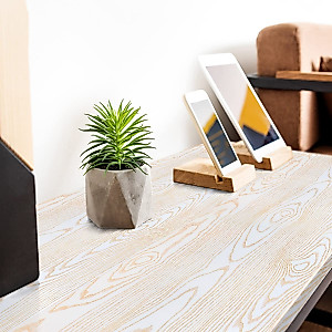 Orainege Gold Wood Contact Paper Gold and White Peel and Stick Wallpaper 17.7in x118.1in Gold Wood Grain Removable Wallpaper White and Gold Decorative Self Adhesive Contact Paper Bedroom Kitchen