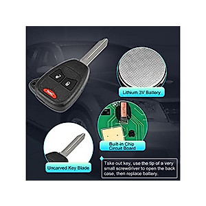 KEY2U Keyless Entry Remote Control Car Key Fob Replacement for OHT692427AA OHT692713AA (Pack of 2) Key