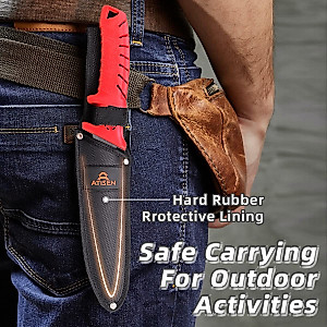 ATISEN Fillet Knife Fishing Gear, Razor Sharp G4116 German Stainless-Steel 9" Blade with Anti-Rust Coating, Non-Slip Handle, Includes Protective Sheath + Knife Sharpener, Great for Fresh or Saltwater