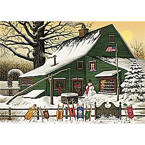 Buffalo Games - Charles Wysocki - Cocoa Break at The Copperfields - 500 Piece Jigsaw Puzzle Multi, 21.25"L X 15"W
