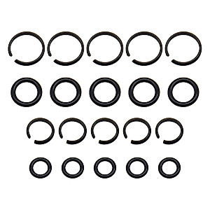 RURBRIN 10 Sets of 1/2 inch & 3/8 inch Impact Wrench Retainer Rings with O-ring, Compatible With Electric Wrench/Pneumatic Wrench