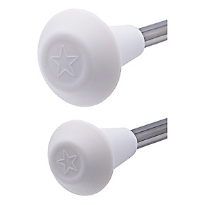 MVG Twirling Marching Baton 28 in stainless steel rubberized ends mini shaft 3/8 with dancing ribbon. Adult Baton.