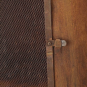 Sunnydaze 70-Inch Rustic Heavy-Duty Steel Chiminea with Rain Cap and Mesh Spark Screen - Rust Patina Finish