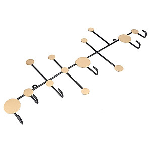 5 Hook Gold Heavy Duty Entryway Hook Coat Hooks Wall Mounted Coat Rack Entryway Hanging Coat Rack for for Hat Bags Towel Living Room