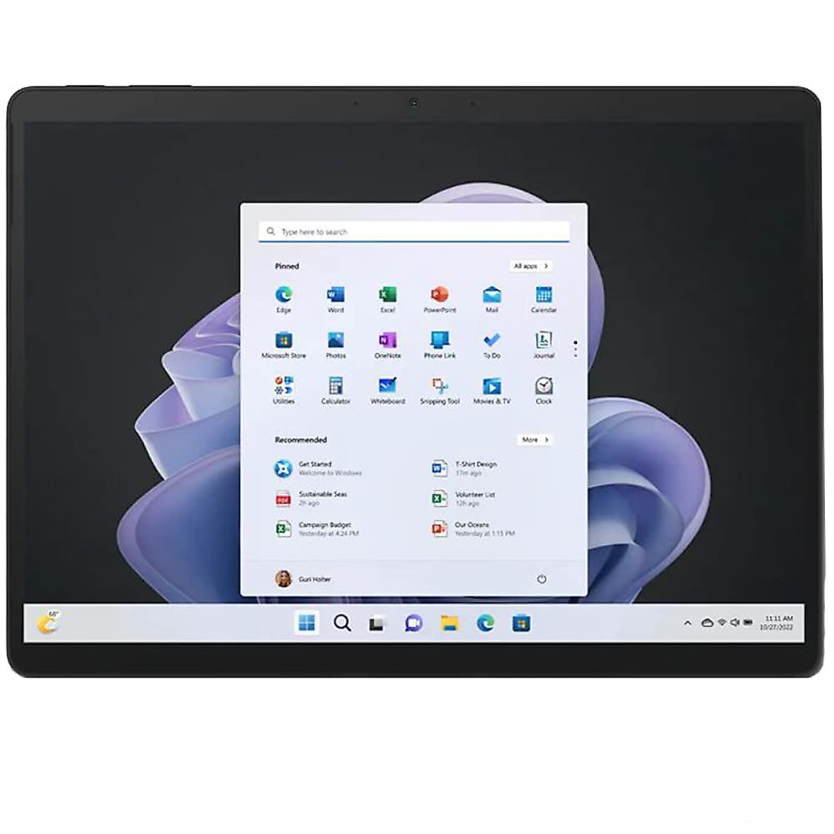 Microsoft QEZ00018 Surface Pro 9 13" Touch Tablet, Intel i5, 8GB/256GB, Graphite Bundle 365 Personal 15 Month Subscription