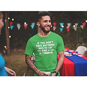 If You Don't Have Anything Nice to Say Funny T-Shirt, Cute Joke T Shirt Gifts for Men Heather Navy Medium