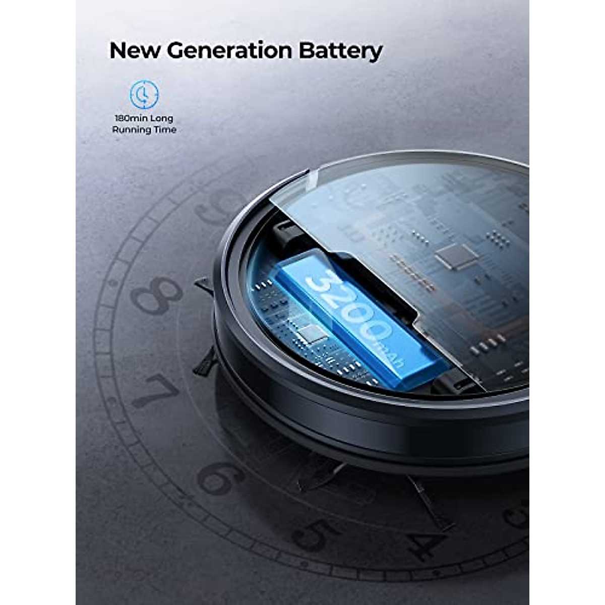 Laresar Robot Vacuums and Mop Combo, Max 4500Pa Suction, Evol 3 Robotic Vacuum Cleaner with Auto Carpet Boost, Self-Charging, App&Remote&Voice Control, Super-Slim, Ideal for Pet Hair and Carpets