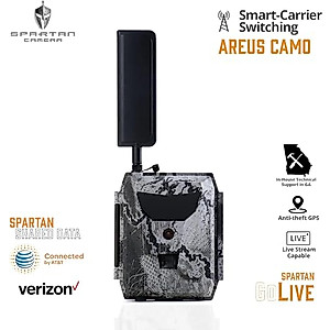 Spartan GoLive 4G LTE Trail Cameras,Live-Streaming, Anti-Theft GPS, On-Demand Image&Video Capture,Real-time Updates,Built-in Lithium Battery,Blackout with 32GB SD Cards - 2 PK (Verizon)