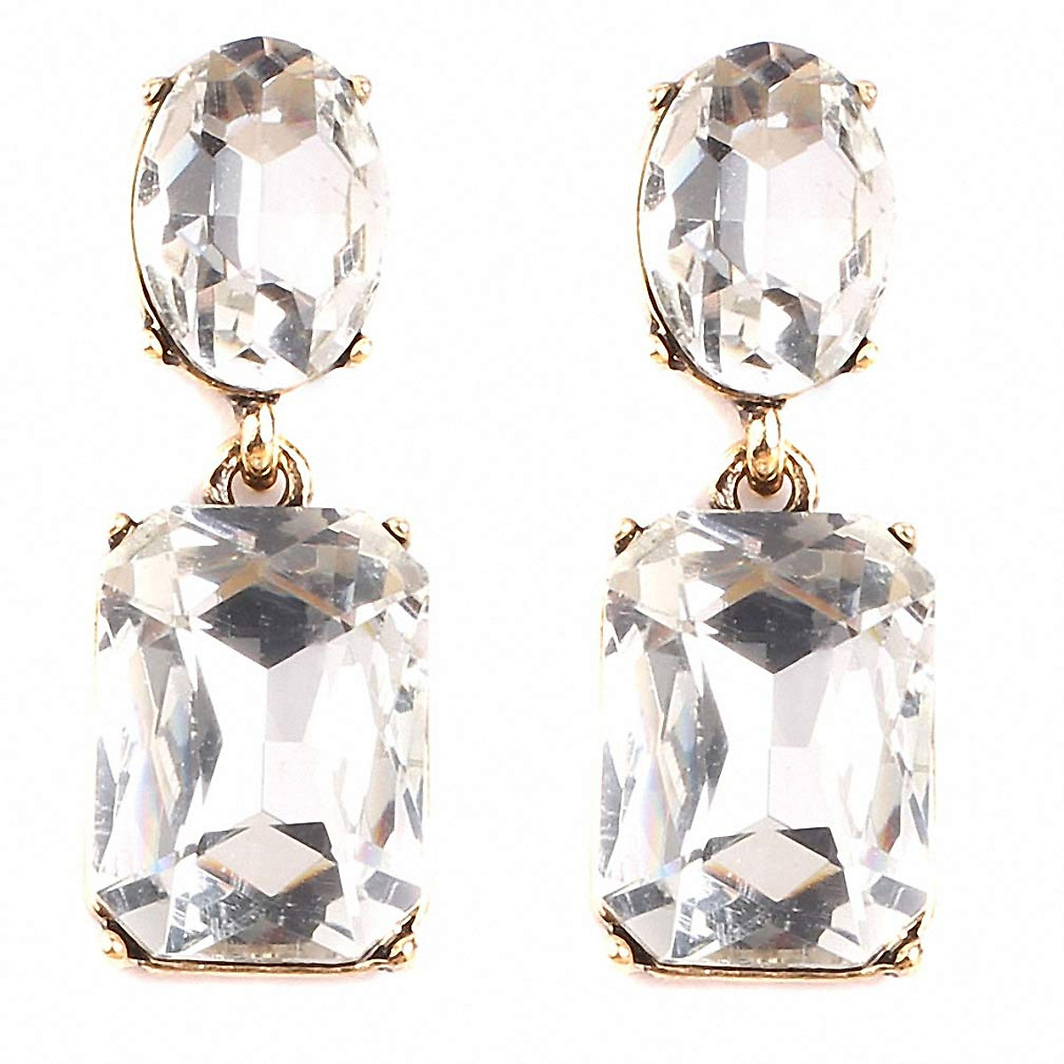 Statement Earring Shinyopal Crystal Stud Earrings Women 3 Colors Natural Stone Jewelry Hot Pink