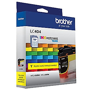 Brother Genuine LC404Y Yellow INKvestment Tank Ink Cartridge
