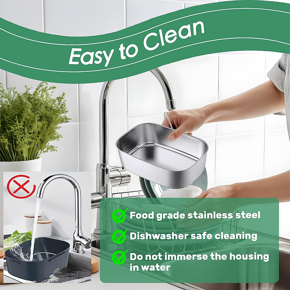 Electric Lunch Box Food Heater 80W Upgraded Leak-proof Heated Lunch Box 12V 24V 110V-230V 3 in 1 Portable Food Warmer for Car/Truck/Office with 304 Stainless Steel Container Spoon & Fork and Carry Bag