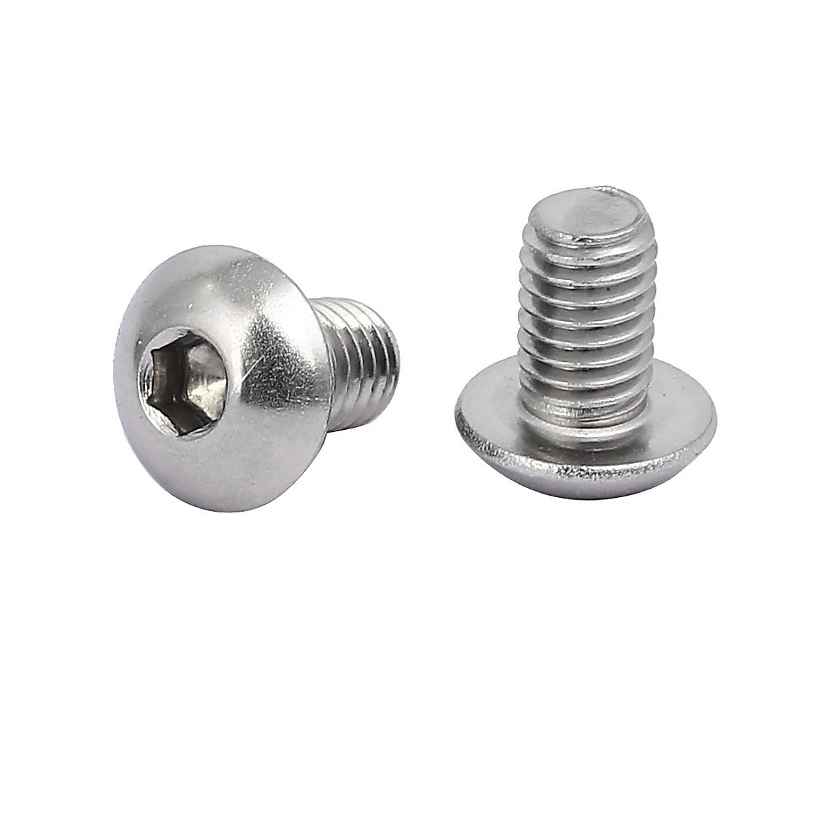 uxcell M5x8mm 304 Stainless Steel Button Head Hex Socket Cap Screws Bolts 80pcs