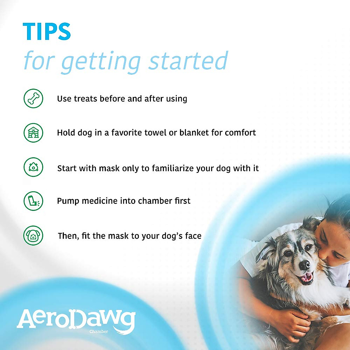 AeroDawg The Original Canine Aerosol Chamber Inhaler Spacer for Medium & Large Dogs with Exclusive Flow-VU Indicator