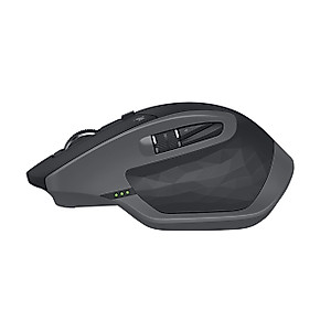 Logitech MX Master 2S Wireless Mouse – Use on Any Surface, Hyper-Fast Scrolling, Ergonomic Shape, Rechargeable, Control Upto 3 Apple Mac and Windows Computers, Graphite (Discontinued by Manufacturer)