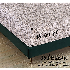 RUVANTI Flannel Sheets Full Size - 100% Cotton Brushed Flannel Bed Sheet Sets - Deep Pockets 16 Inches - All Seasons Breathable & Super Soft - Warm & Cozy - 4 Pcs - Shallow