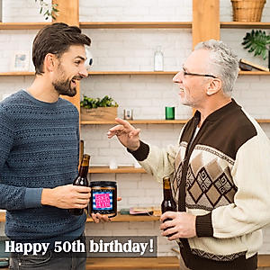 Homsolver 50th Birthday Gifts For Her Him, Happy 50th Birthday Candles Gift For Women Men, Funny 50 Years Old Decorations Ideas- Lavender Candle