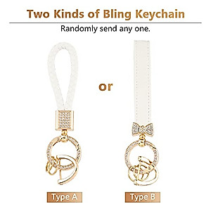 PIFOOG for Cadillac Escalade Key Fob Cover 2015 2016 2017 2018 2019 2020 Accessories 6 Buttons Keys Case Shell Full Covers Glitter Keychain Girly Women White Gold Soft TPU