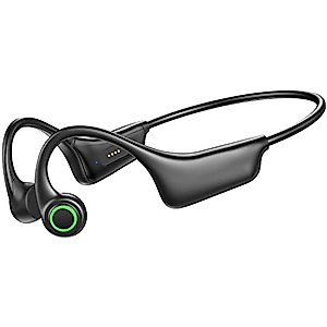 Bone Conduction Headphones, TELNP Open Ear Wireless Headphones, Bluetooth Headphones 5.0 with Breathing Light, Quick Stable Connection, IPX7 Sweatproof for Sports Running Fitness