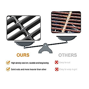 SafBbcue Replacement Parts Kit for Dyna glo DGH450CRP-D DGH474CRP DGH450CRP DGH485CRP Cast Iron Grill Grates