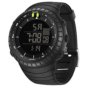 Men Digital Watch Waterproof Sports Military Watch Tactical Watches for Men Wrist Watch Big Face LED Backlight Alarm Stopwatch