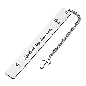 Baptism Gift Bookmark for Women Men Boys Girls Religious Christian First Communion Gift Cross Bookmark for Baby Kids Catholic Goddaughter Godson Family Son Daughter Friends Baptism Gift